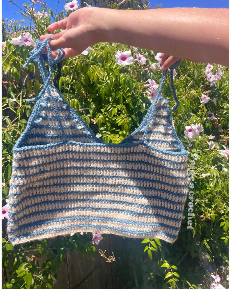 Crochet Top, Crop Top, Preppy, Handmade Top, Surfer Girl, Boho, Granola ...