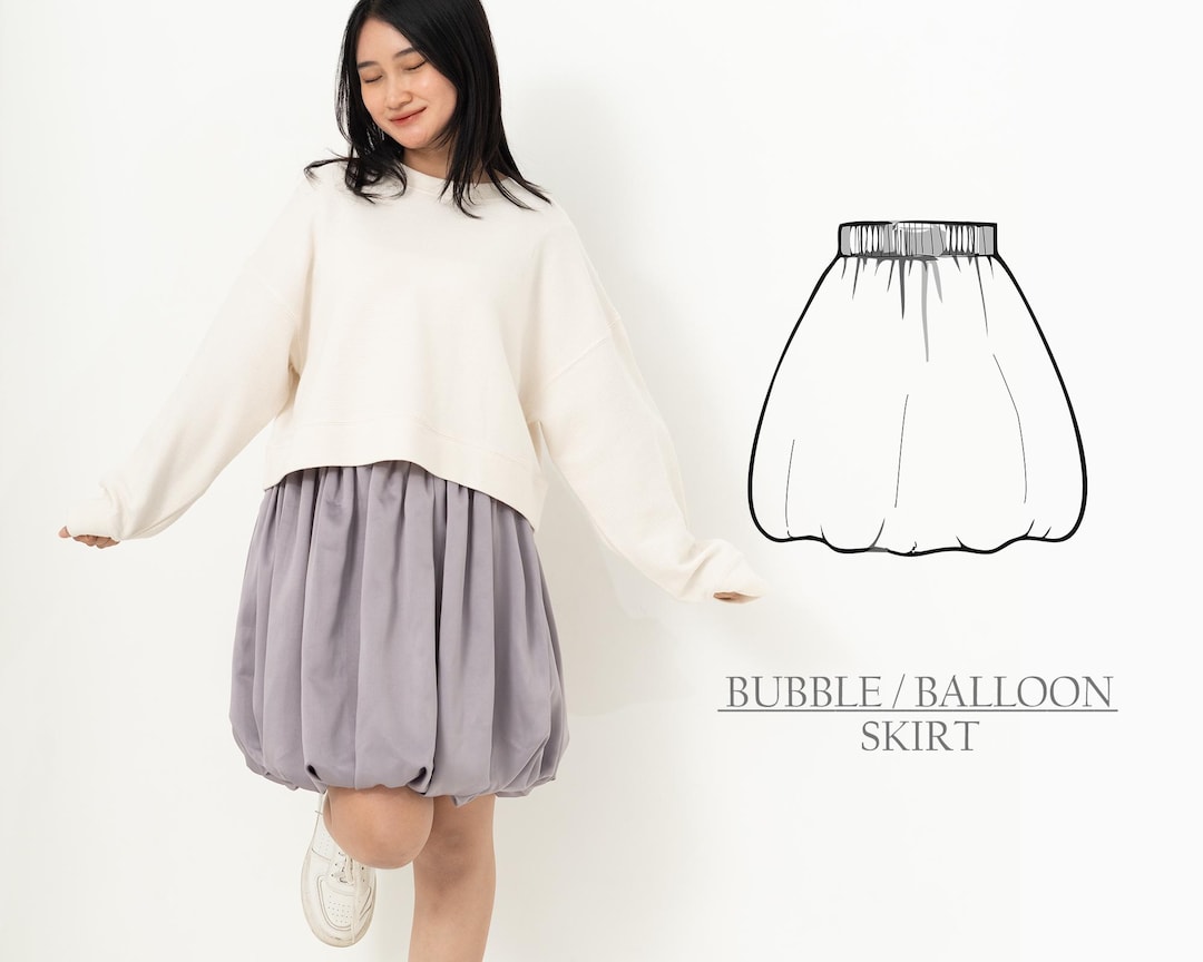 Balloon Bubble Puffy Skirt PDF Sewing Pattern Digital Download Easy ...