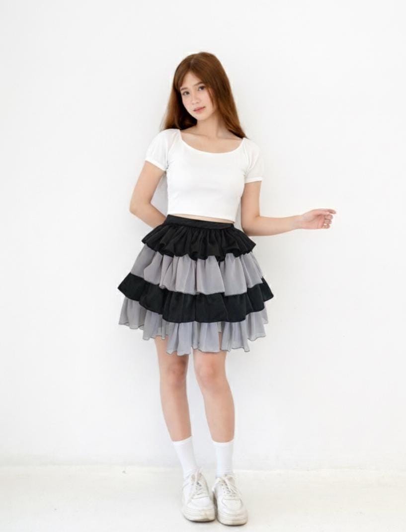 Tiered Ruffle Skirt Sewing Pattern: Beginner DIY Tutorial (PDF Download ...