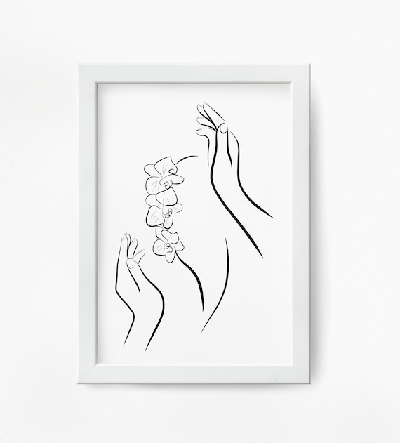 Minimal Flower Print Flower Wall Art Plant Wall Art Floral digital ...