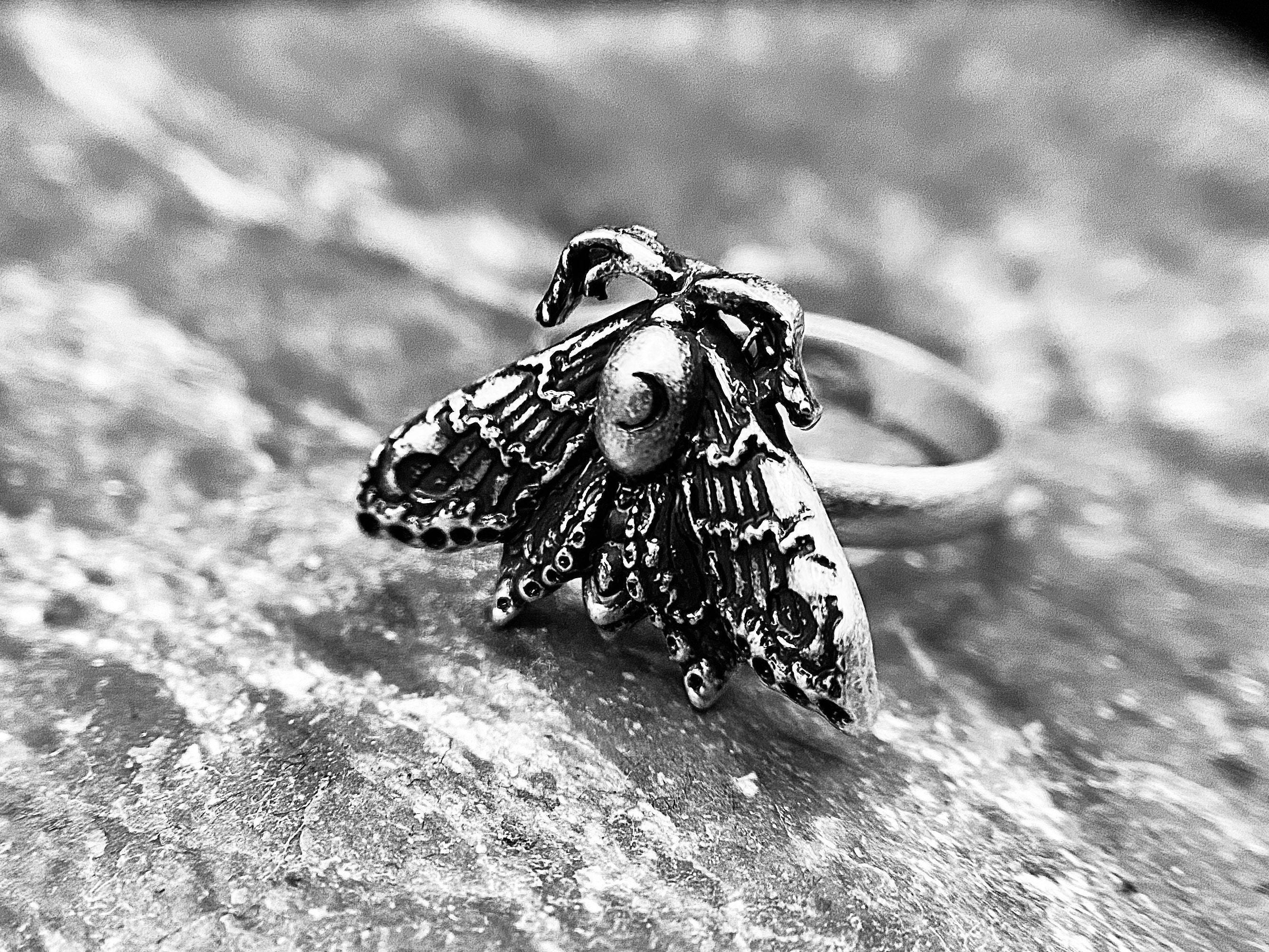 Chunky Moth Ring Adjustable Bug Ring Insect Jewellery - Etsy UK