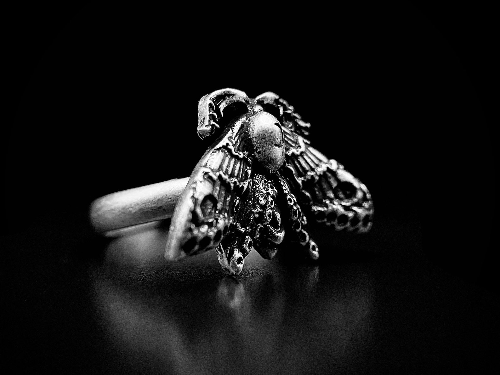 Chunky Moth Ring Adjustable Bug Ring Insect Jewellery - Etsy UK