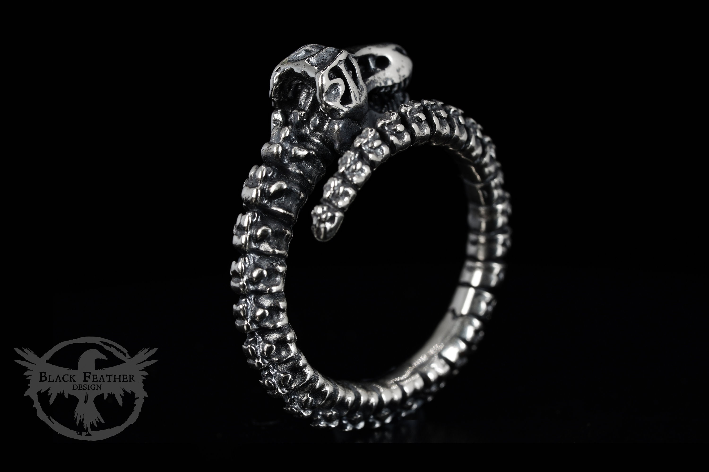 Adjustable T-rex Fossil Ring Sterling Silver Dinosaur Ring - Etsy UK