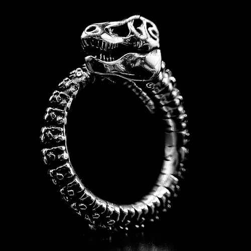 Dinosaur Head T-rex Ring Sterling Silver Tyrannosaurus Rex - Etsy