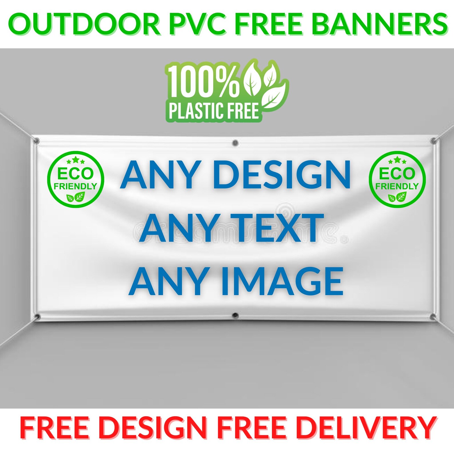 PVC FREE Eco Friendly Banners - All Sizes - Free Uk Delivery - Etsy UK