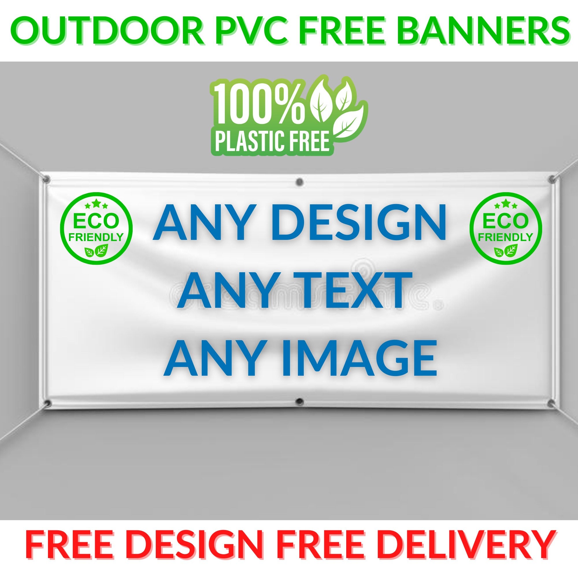 PVC FREE Eco Friendly Banners - All Sizes - Free Uk Delivery - Etsy UK