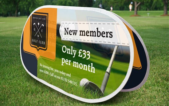 Golf Pop Out Banner, Tee Box Advertising, Outdoor Event Sign - Etsy UK