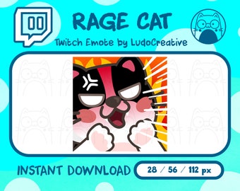 Cat Rage Emote - Etsy