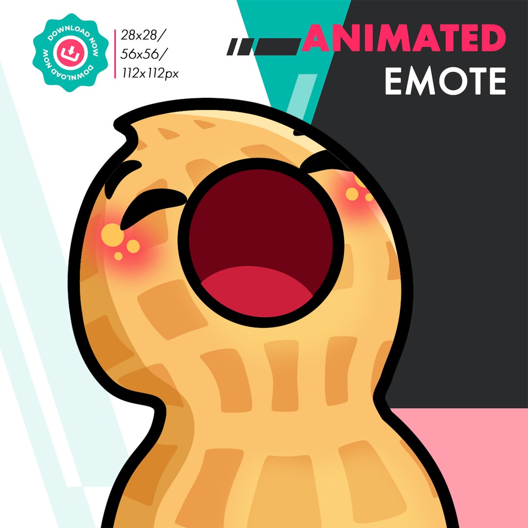 Animated Peanut Emote, Cute Peanut Pop Emote for Twitch, Youtube ...