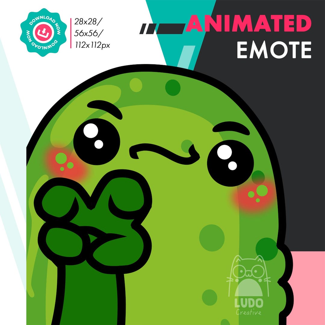 Animated Pickle Eyes on You Emote, Cute Cucumber Watching You Emote for ...