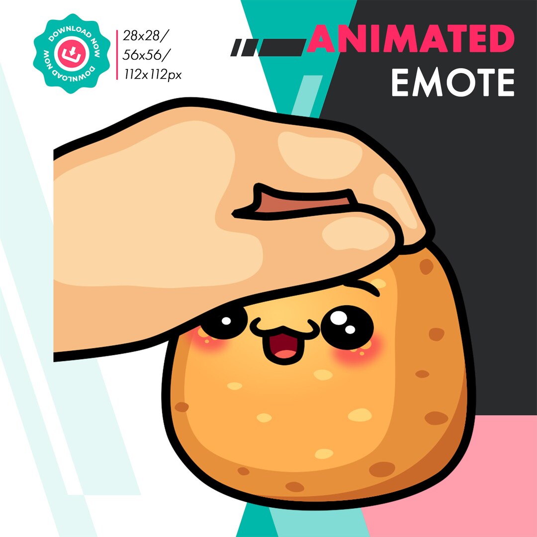 Animated Pet Emote, Cute Potato Petting Emote for Twitch Streamers - Etsy