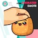 Mega Animated Potato Emotes Pack, 20 Cute Potato Steer, Bobble, Aim ...