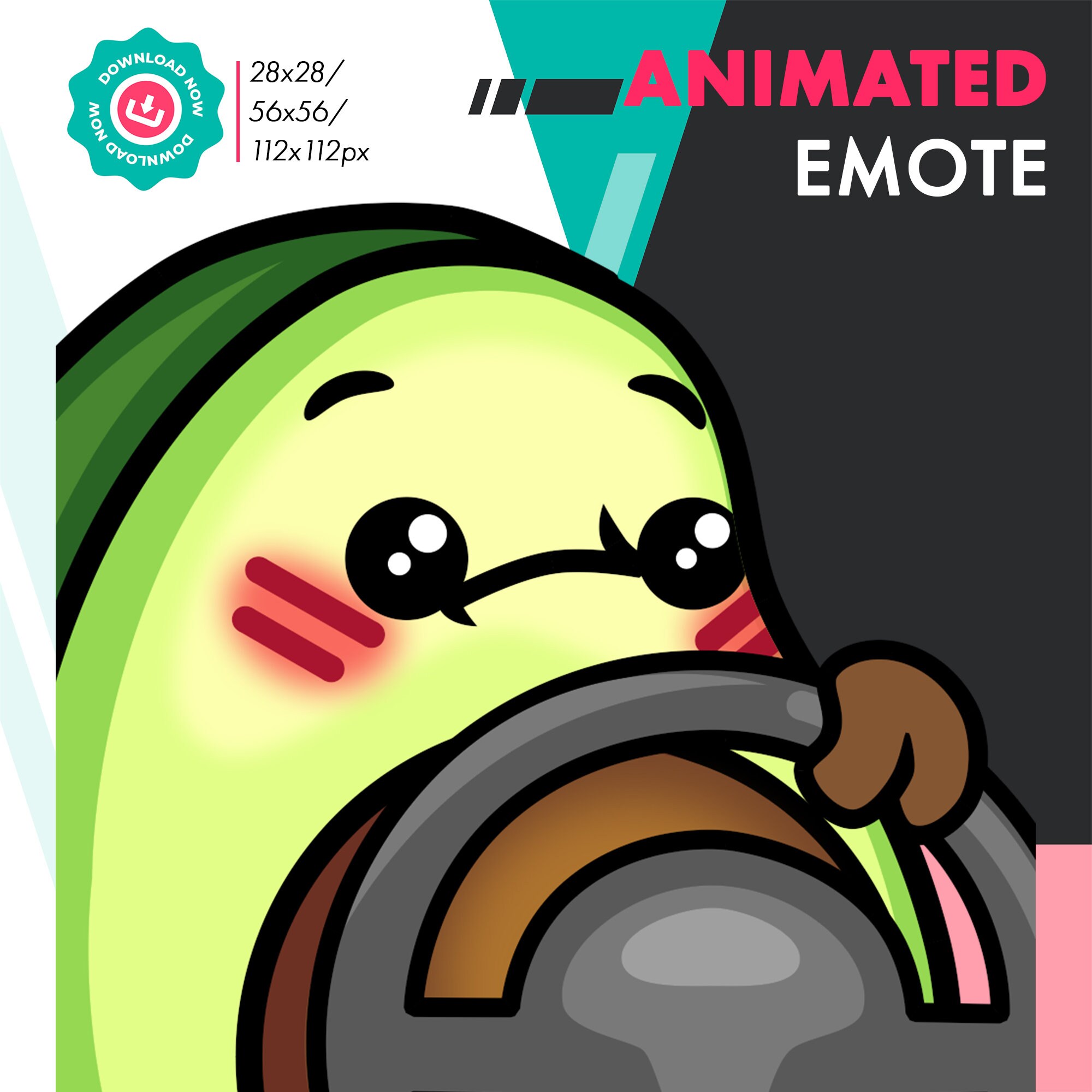 Animated Steer Emote, Cute Avocado Wheel Emote for Twitch Streamers - Etsy
