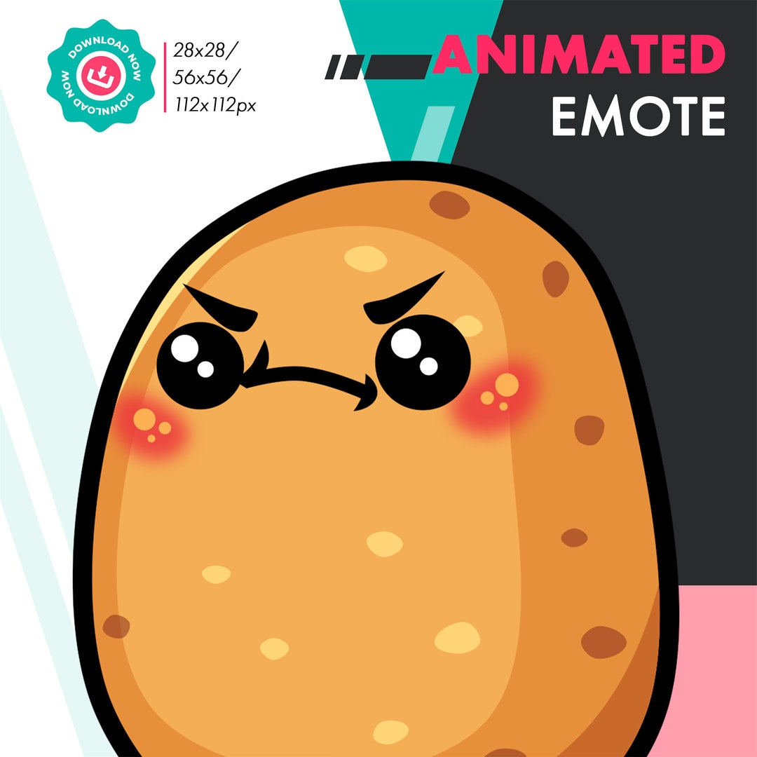 Animated Potato Leave Emote, Cute Potato Walking Away Emote for Twitch ...