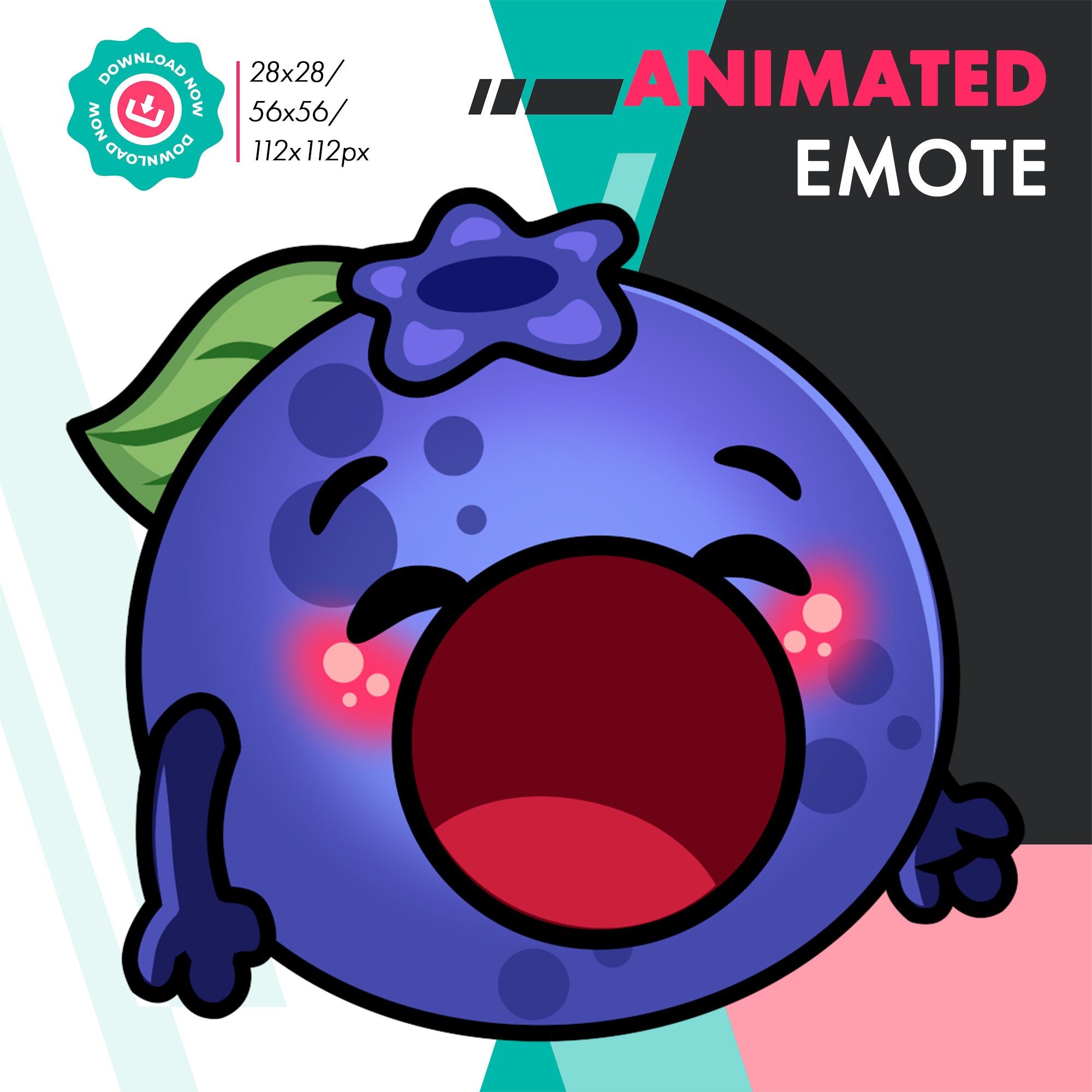 Animated Pop Emote, Cute Blueberry Pop Emote for Twitch Streamers - Etsy