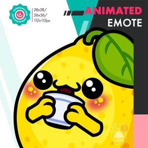 Animated Lemon Sip Emote for Twitch, Discord, Youtube Streamers (GIF ...
