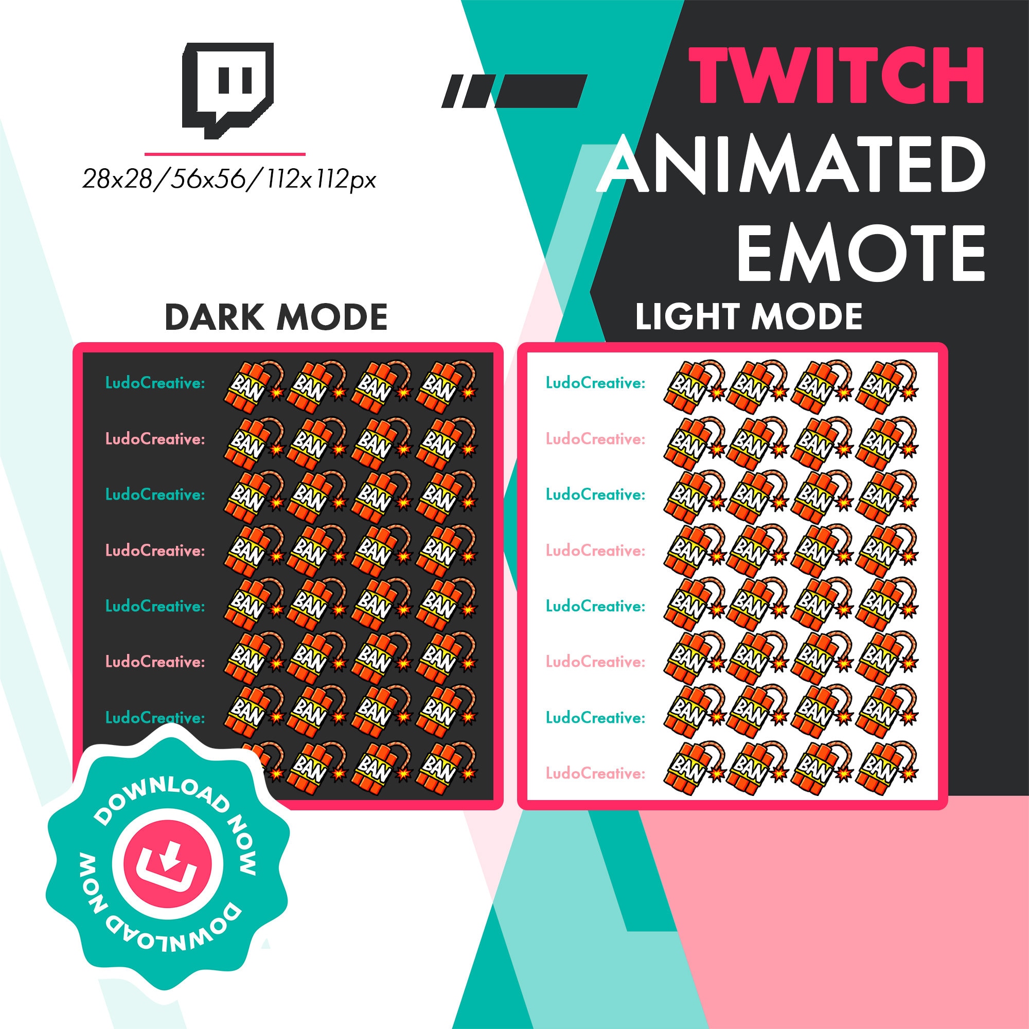 Animated Twitch Ban Emote | Cartoon Ban Emote for Twitch Youtube ...