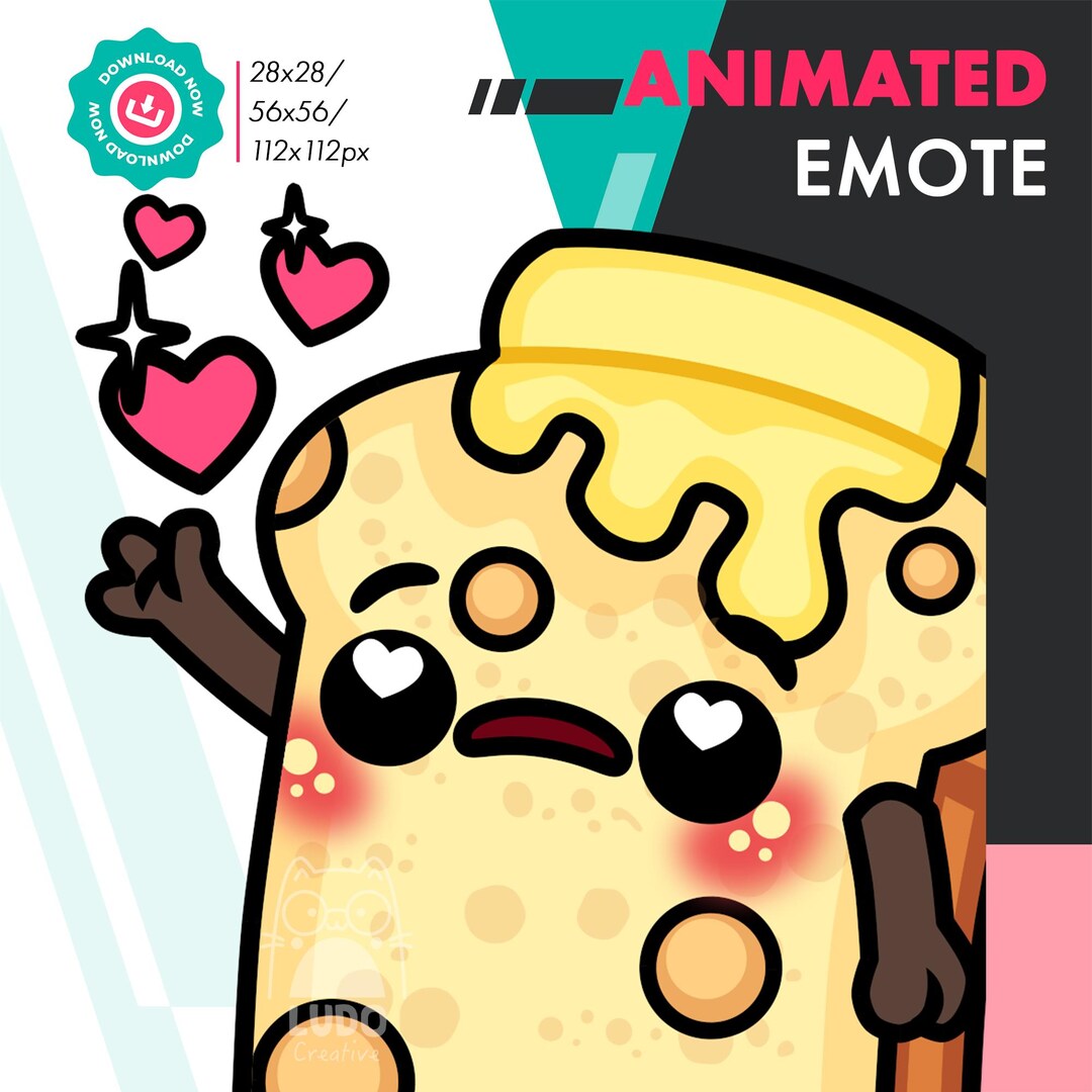 Animated Toast Love Emote, Cute Bread and Butter Heart Emote for Twitch ...