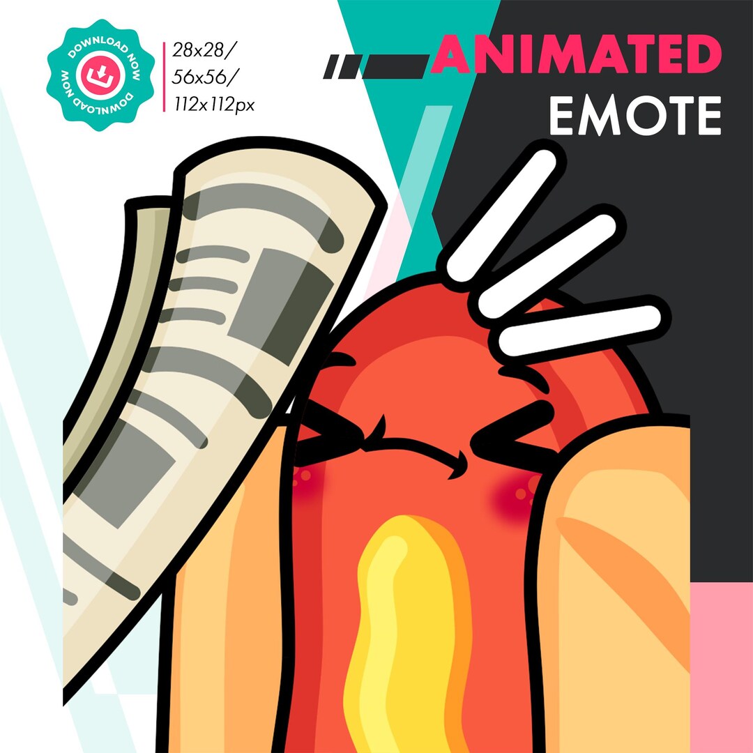 Animated Hotdog Bonk Emote, Cute Sausage Emote for Twitch Youtube ...
