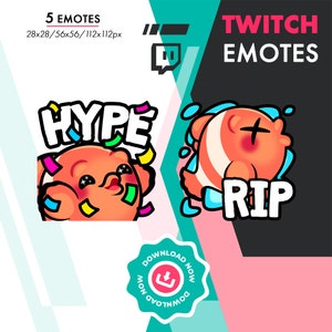 Twitch Clownfish Emote Pack, Cute 5 Fish Rip, Hype Emote Set for ...