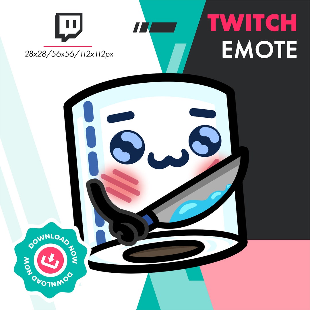Twitch Toilet Paper Emote | Funny Cute Knife Emote for Twitch Youtube ...