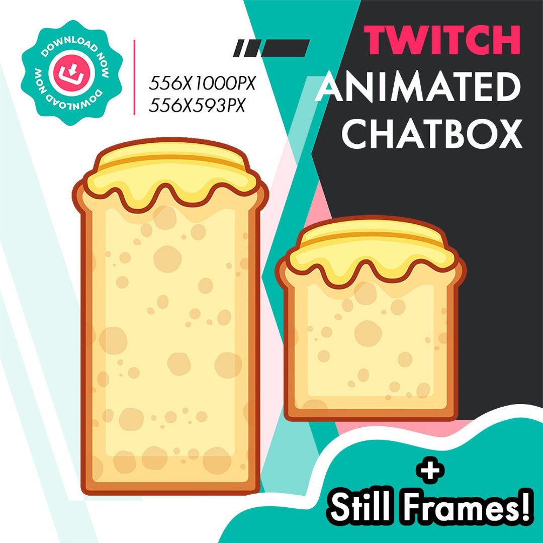 Animated Toast Chat Box, Cute Bread and Butter Chat Box Overlay for ...