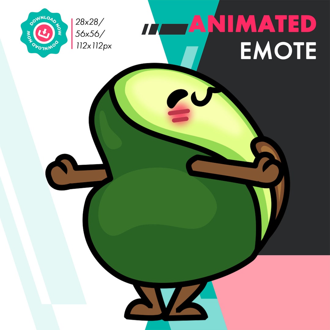 Animated Dance Emote, Cute Avocado Jam Emote for Twitch Streamers - Etsy