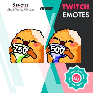 Nugget Emote Pack 2, Cute 5 Fried Chicken Trophy Bit, Tier Emote Set ...