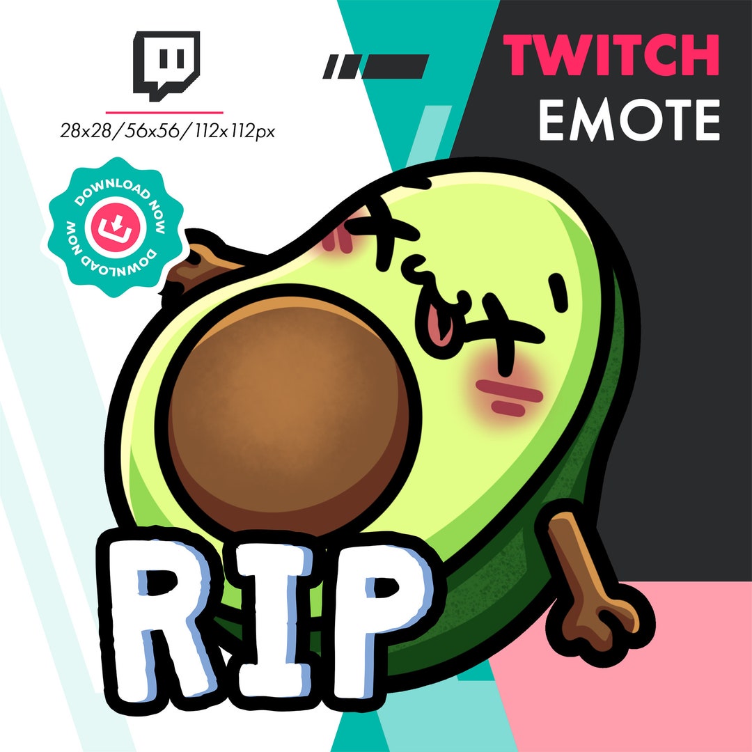 Twitch Avocado Emote | Cute Avocado Rip Emote for Twitch Youtube ...