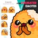 Mega Animated Cheese Emotes Pack, 20 Cute Cheddar Slice Steer, Bobble ...