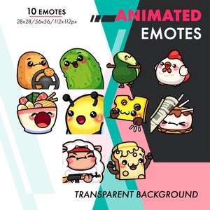 Create Your Own Animated Emotes Bundle, 10 Cute Animated Emote Pack for ...