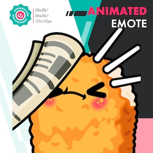 Animated Nugget Bonk Emote, Cute Fried Chicken Emote for Twitch ...