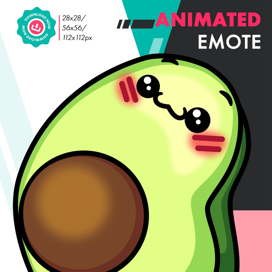 Animated Bobble Emote, Cute Avocado Wiggle Emote for Twitch Youtube ...
