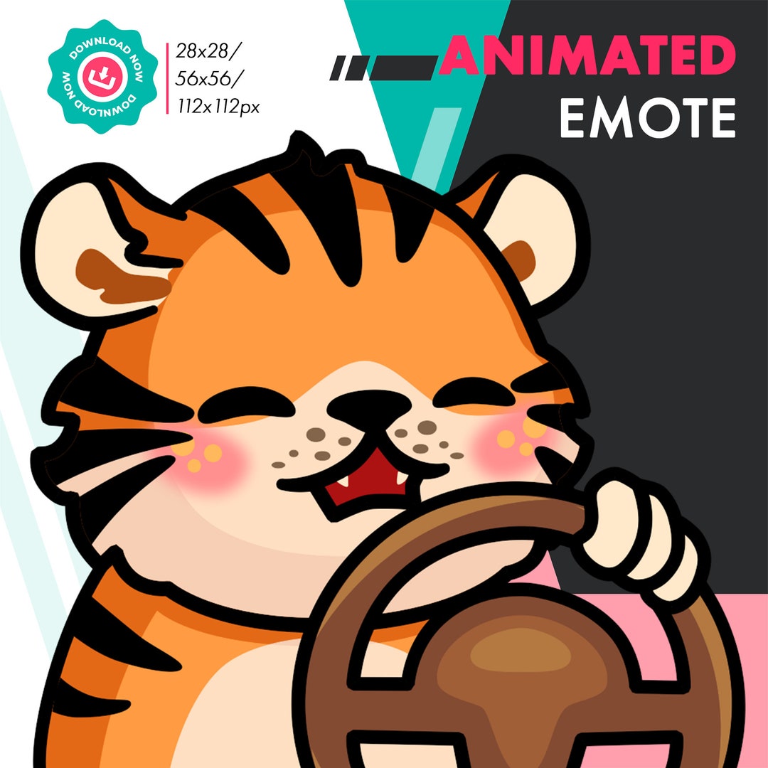 Animated Steer Emote, Animated Tiger Steering Wheel Emote for Twitch ...