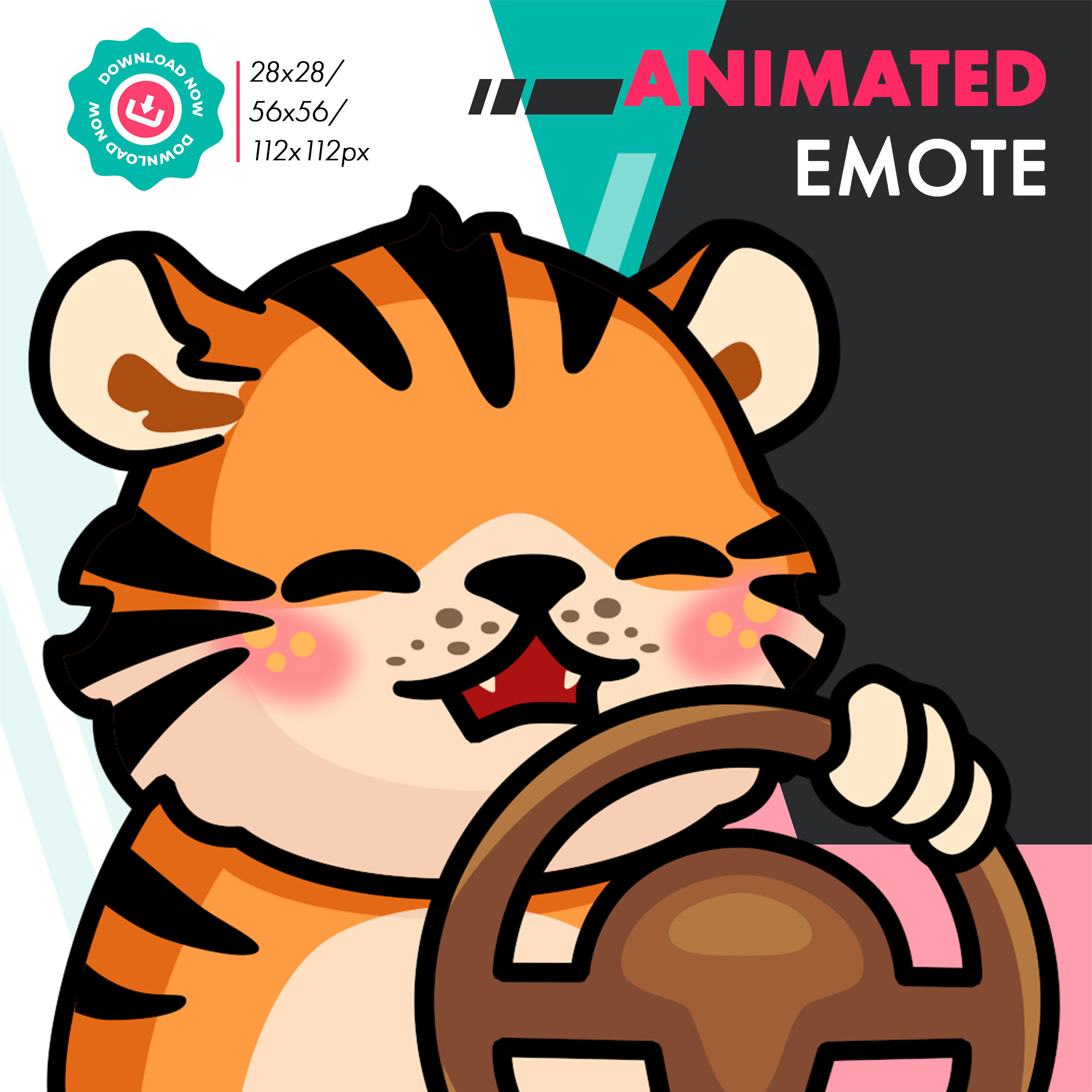 Animated Steer Emote, Animated Tiger Steering Wheel Emote for Twitch ...