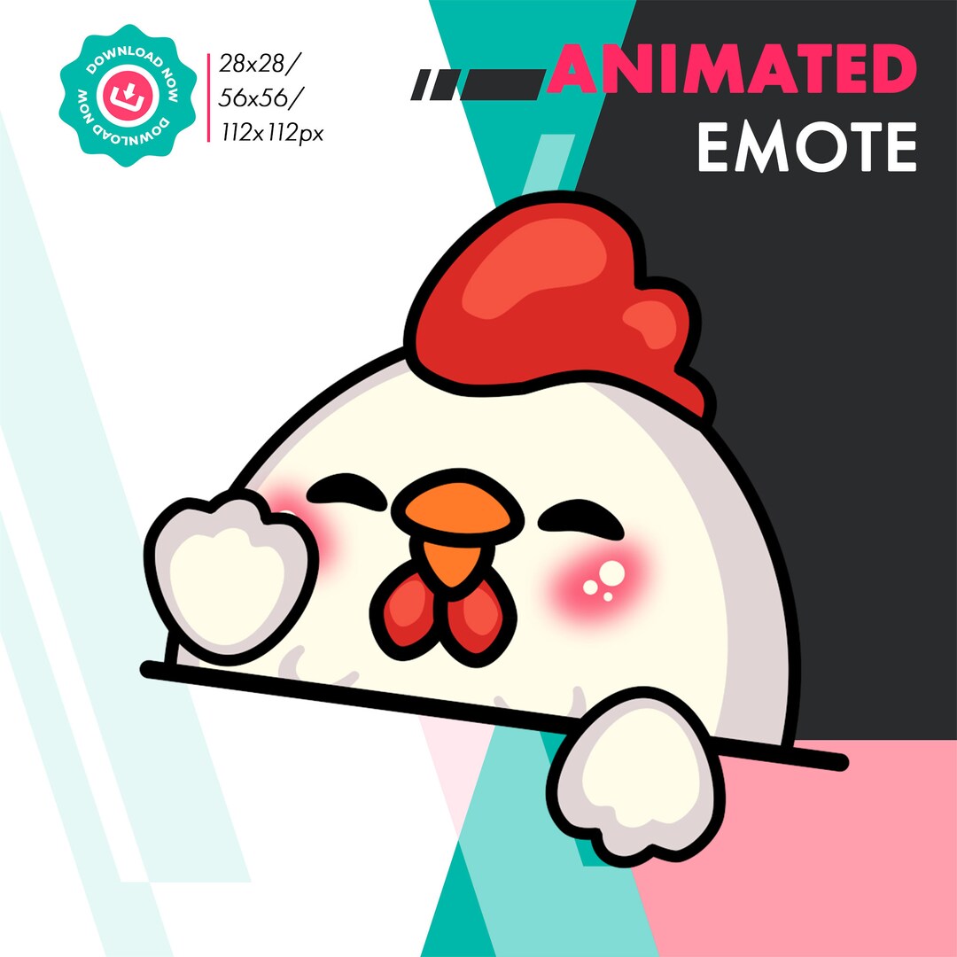Animated Bongo Tap Emote, Cute Chicken Emote for Twitch Streamers - Etsy