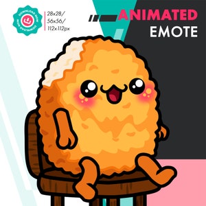 Animated Chicken Nugget Emote, Cute Fried Chicken Sit Emote for ...