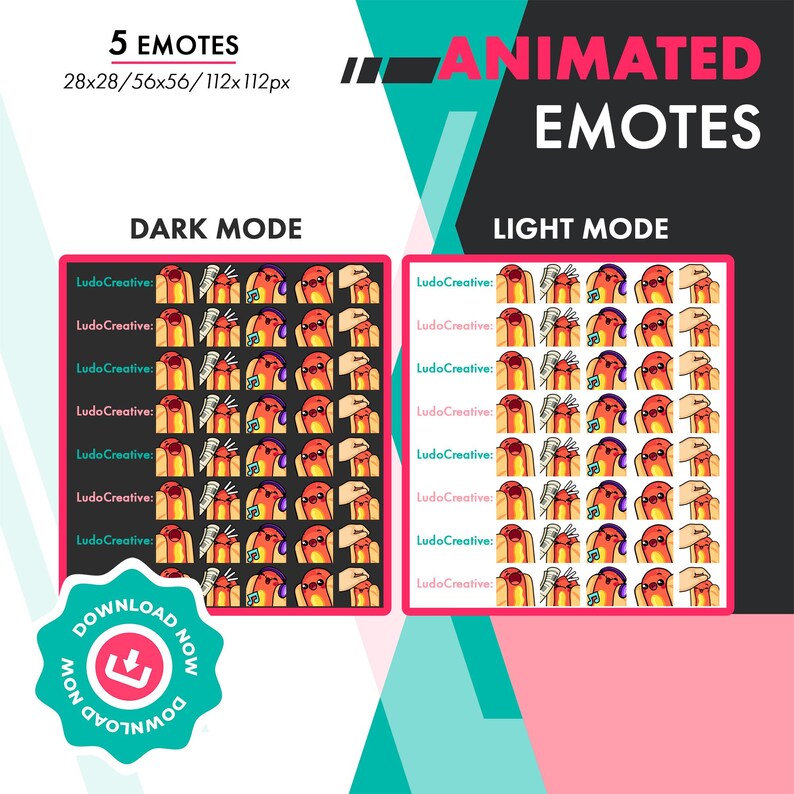 Animated Hotdog Emotes Pack 2, 5 Cute Sausage POP, Pet, Bonk Emote Set ...