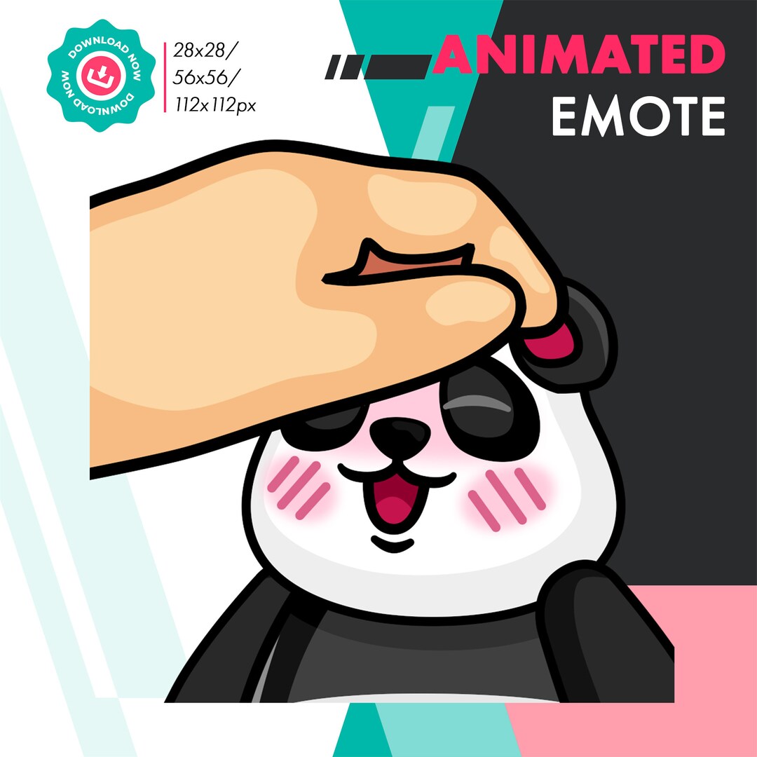 Animated Emotes, Cute Panda Pet Emote for Twitch Youtube Discord ...