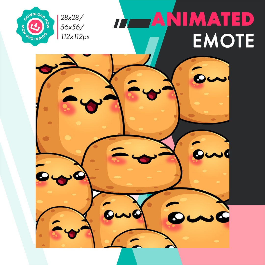 Animated Raid Emote, Cute Potato Raid Emote for Twitch Youtube Discord ...