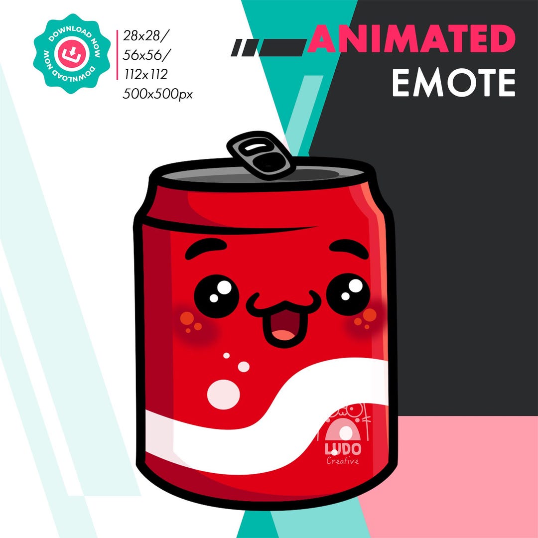 Animated Soda Dance Emote, Kawaii Drink Digital GIF Download for Twitch ...