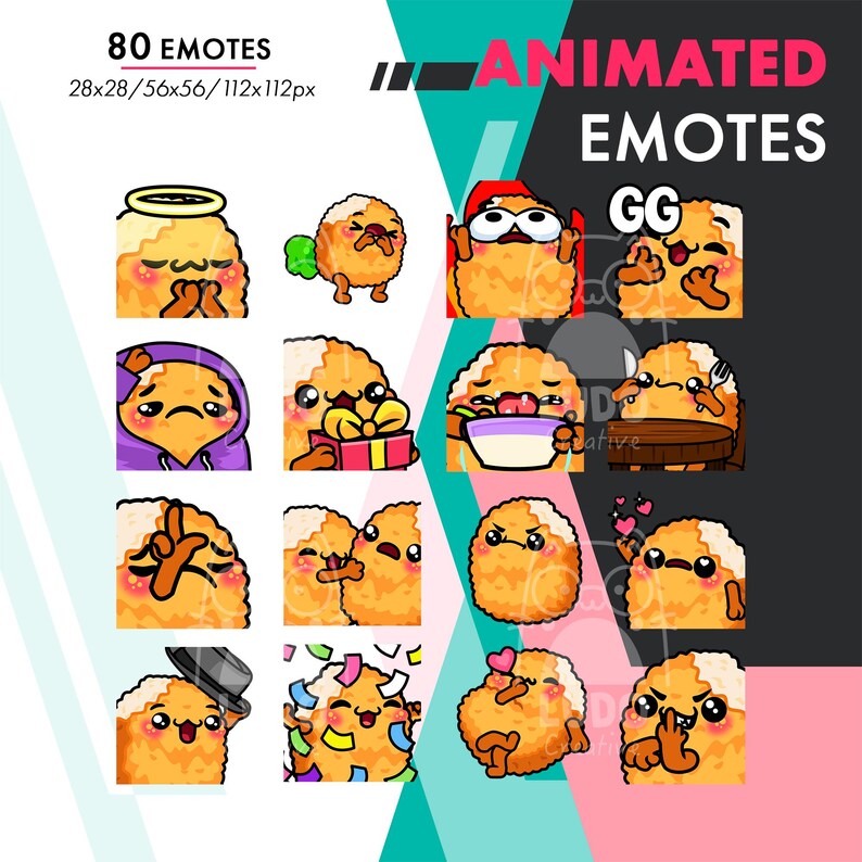 80 Animated Nugget Emotes Pack, Ultimate Fried Chicken Steer, Wiggle ...