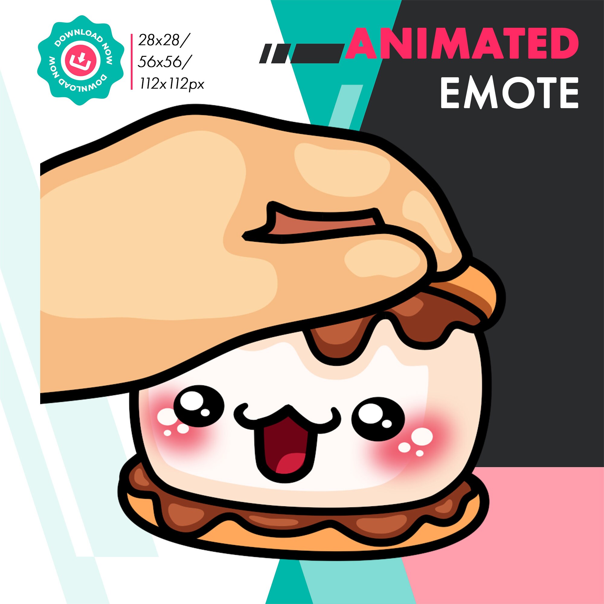 Animated Smore Pet Emote, Animated S'mores Emote for Twitch Streamers ...