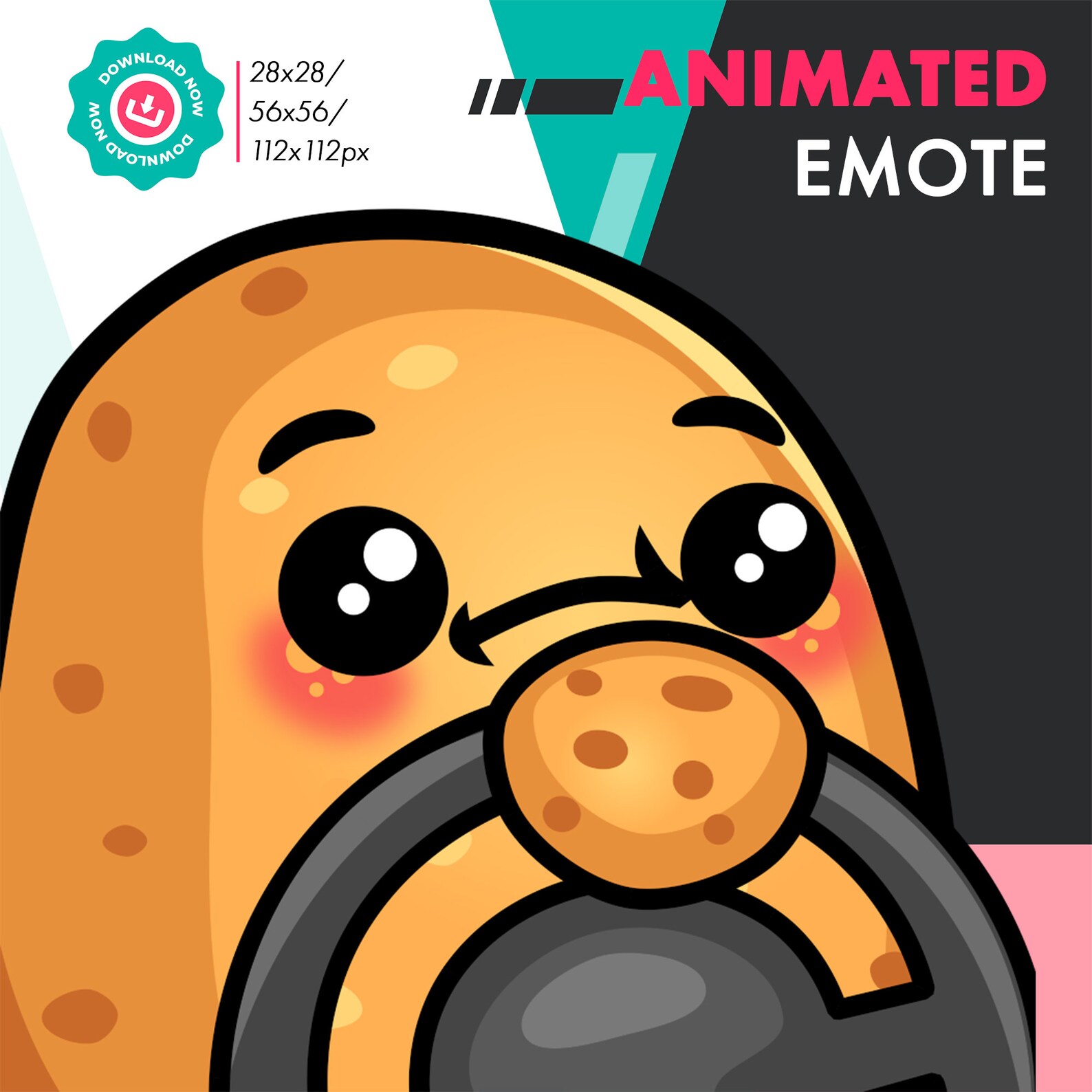 Animated Potato Emote, Animated Potato Steer Emote for Twitch Streamers ...