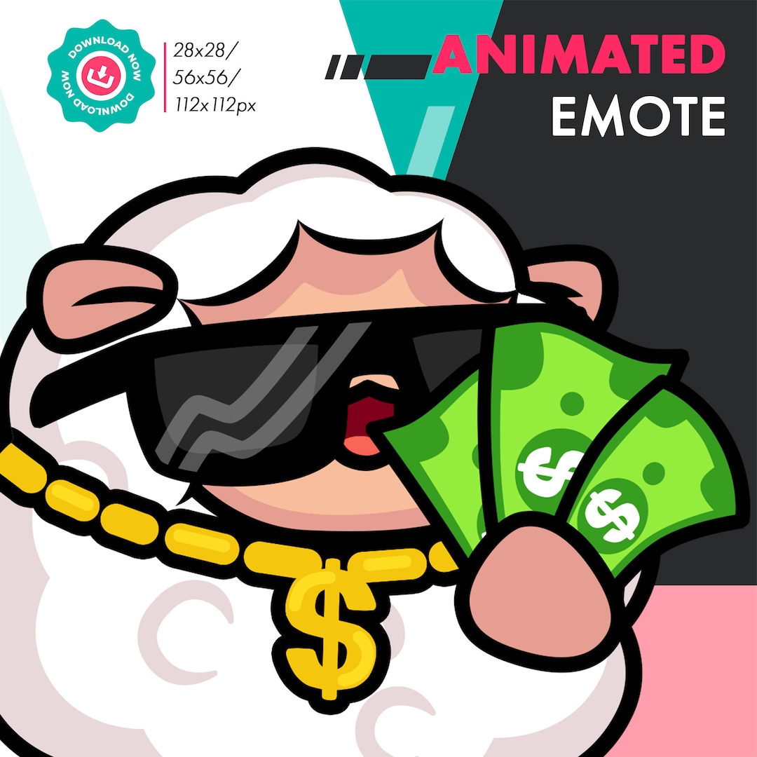 Animated Money Emote, Animated Lamb Donation Emote for Twitch Streamers ...