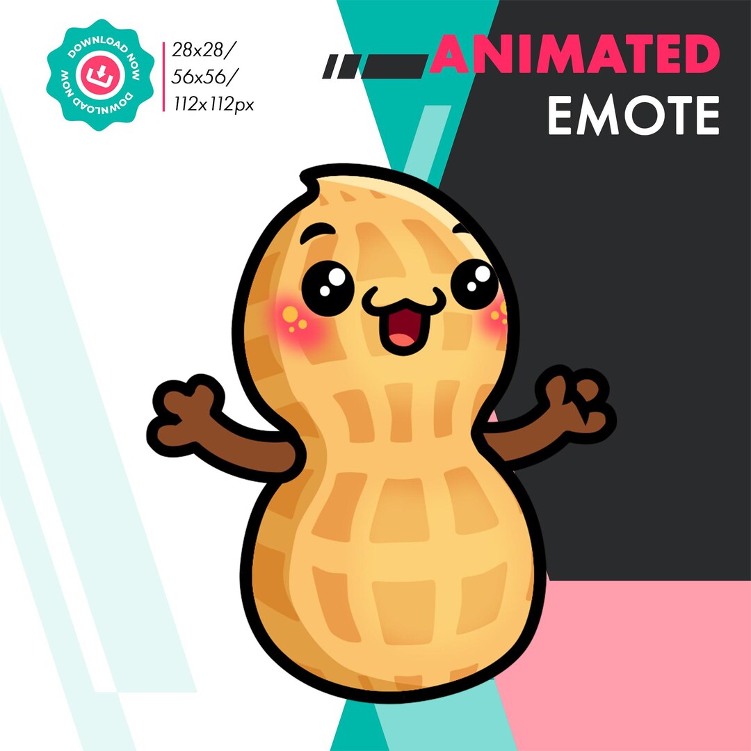 Animated Peanut Dance Emote, Cute Peanut Jump Emote for Twitch, Youtube ...