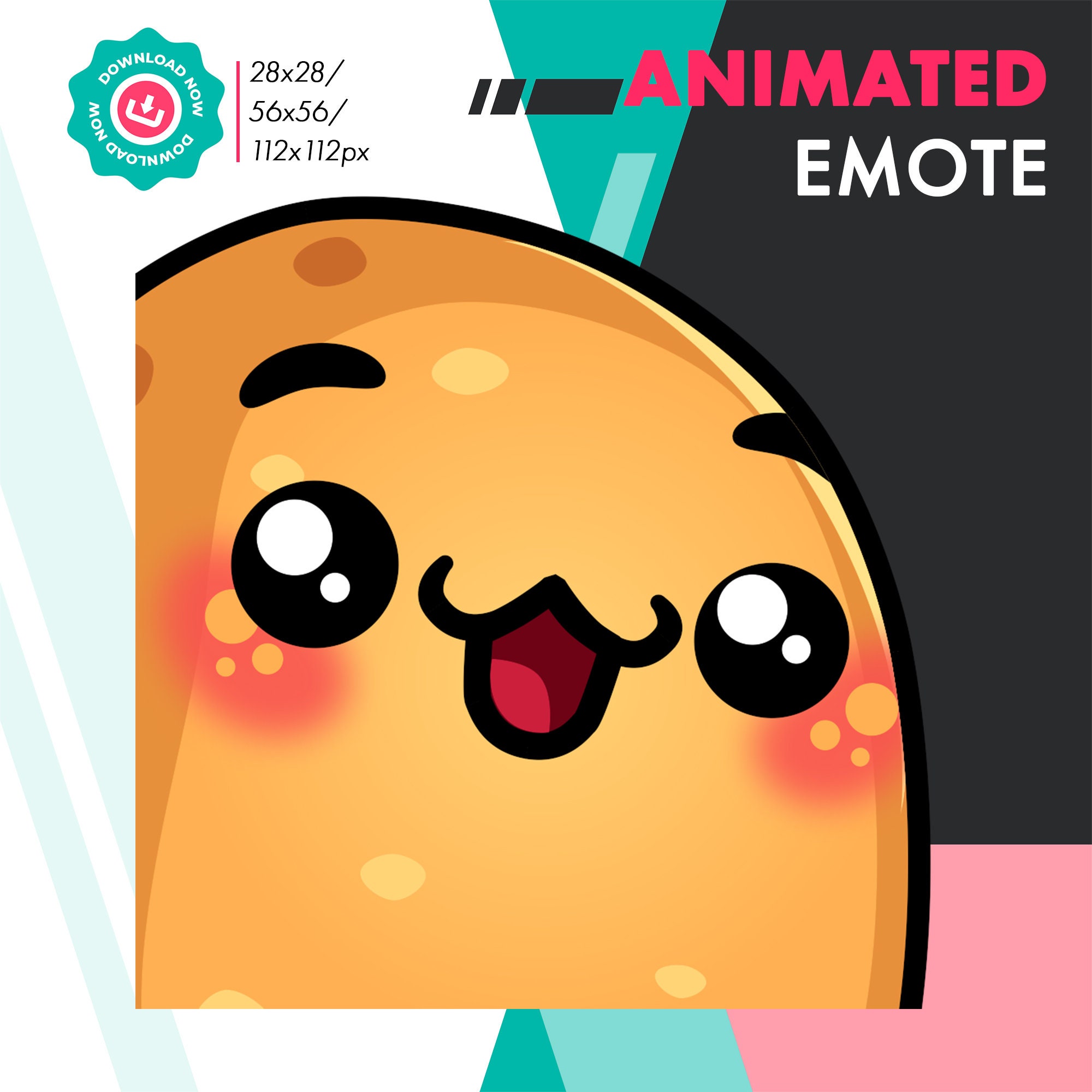 Animated Potato Eyebrows Emote, Cute Potato Face Emote for Twitch ...
