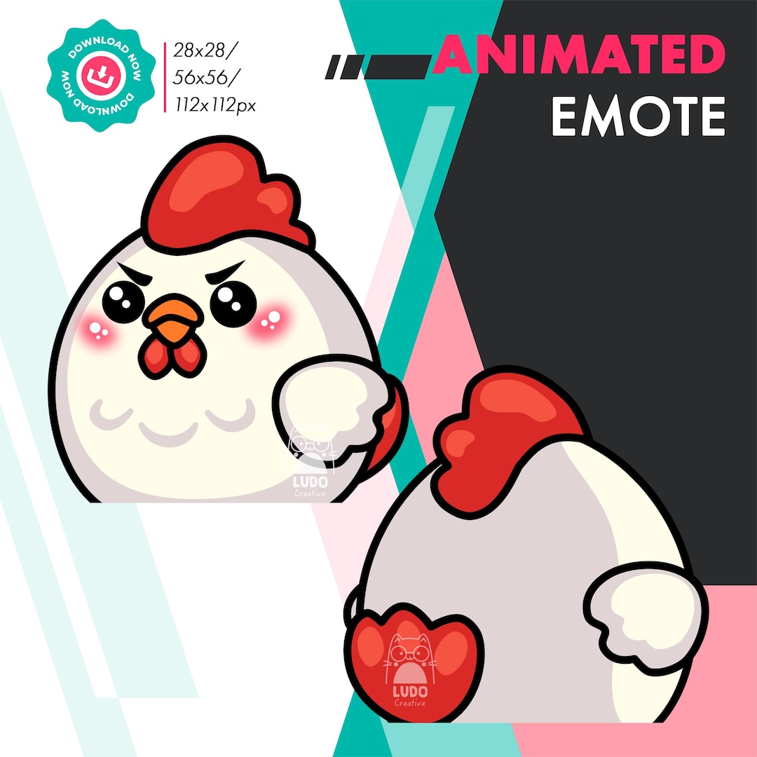 Animated Leave Emote, Cute Chicken Walking Away Emote for Twitch ...