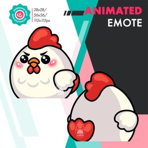 Animated Leave Emote, Cute Chicken Walking Away Emote for Twitch ...