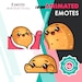 Animated Potato Emotes Pack 3, 5 Cute Potato Blanket, Dance, Money ...